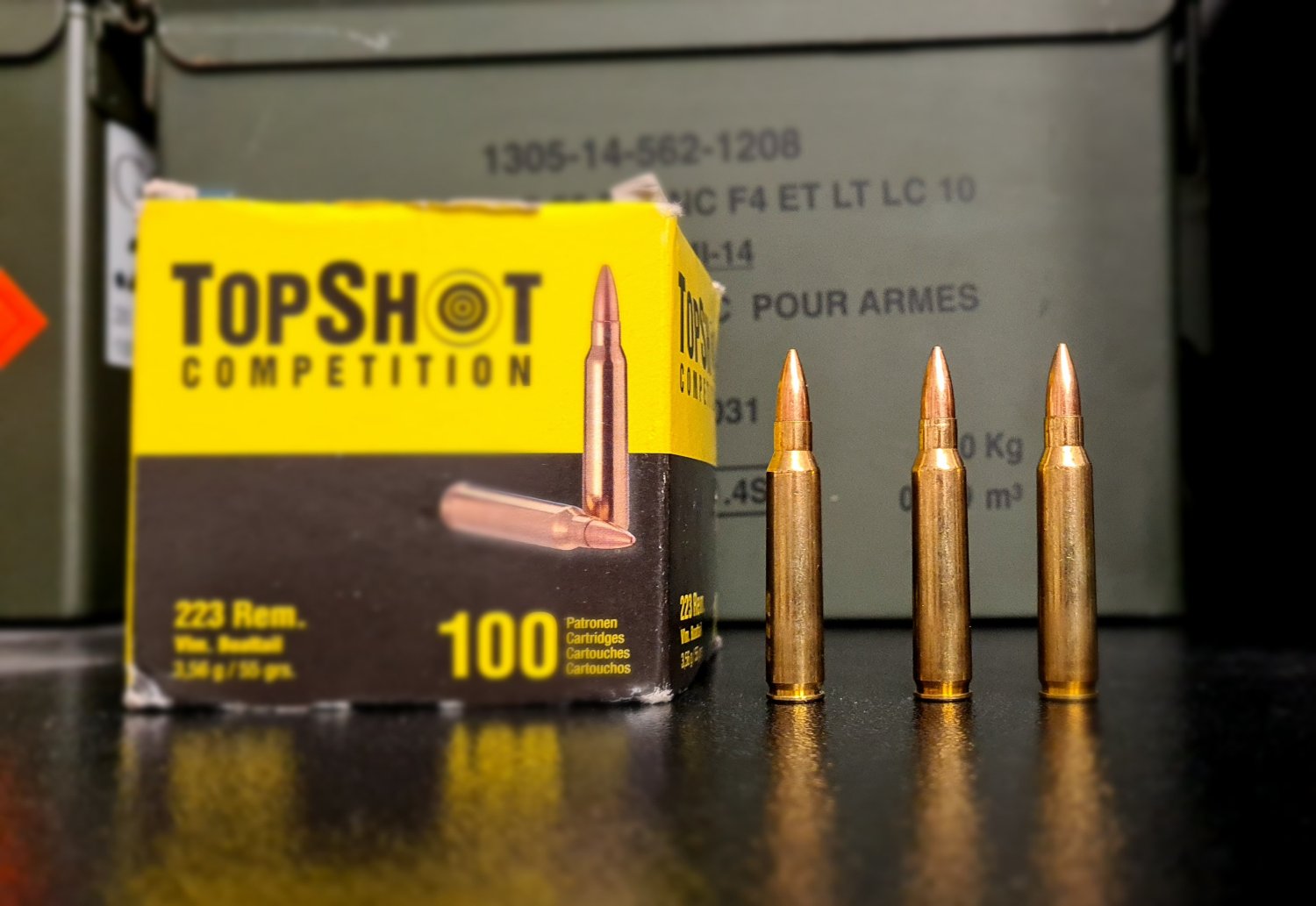 Test des munitions Topshot compétition en .223 Rem