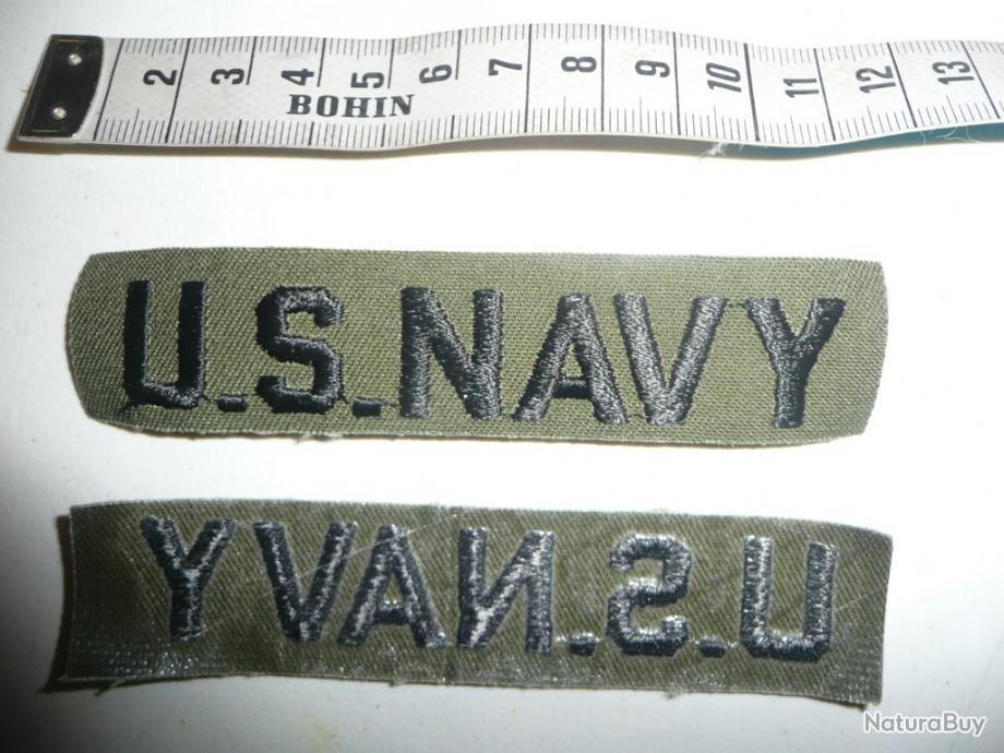 Patch Insigne Original Us Navy Post War Vert Marine Bateau