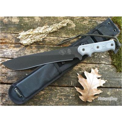 Couteau Bushcraft Tops Armageddon Acier Carbone 1095 Manche Micarta ...
