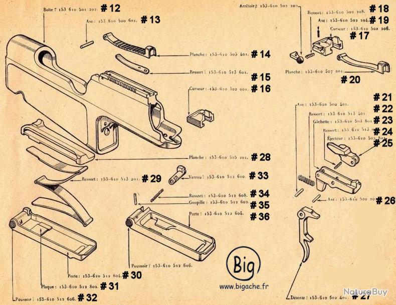 MAS 36 2eme TYPE ET MAS 36/51 CURSEUR HAUSSE NU NEUF - Pièces détachées ...