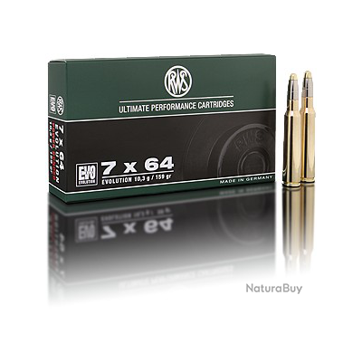 Balles RWS 7x64 EVO 10.3g boite de 20 - Balles Calibre 7x64 (4235402)