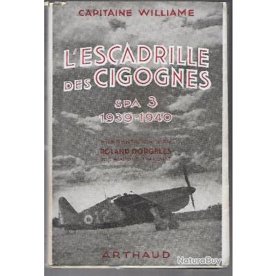 Aviation. l'escadrille des cigognes . spa 3 ,1939- 1940 superbe état ...