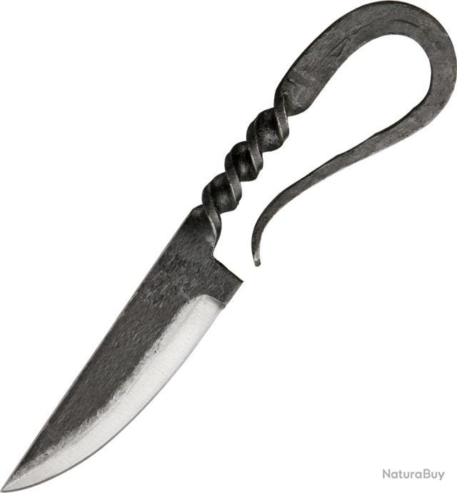 Couteau Médiéval Brut de Forge Lame Acier carbone 1095 PA7867 - Armes ...