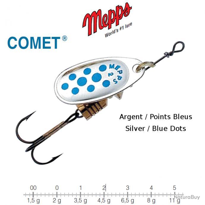 COMET MEPPS 4 / 8 g Argent/Points Bleus - Cuillers Carnassiers (5171503)