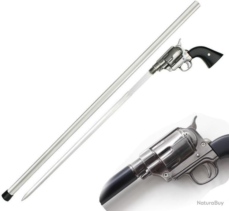 Canne épée Revolver chrome - Cannes-épées (5485987)