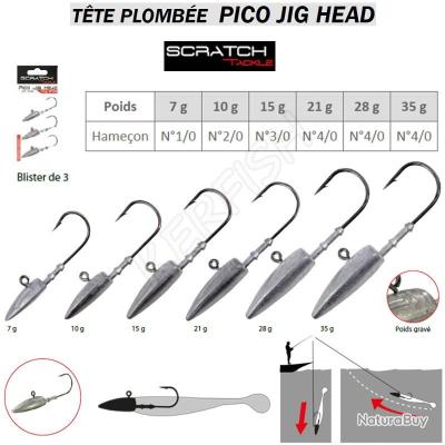 PICO JIG HEAD SCRATCH TACKLE 21 g - Têtes plombées (5519524)
