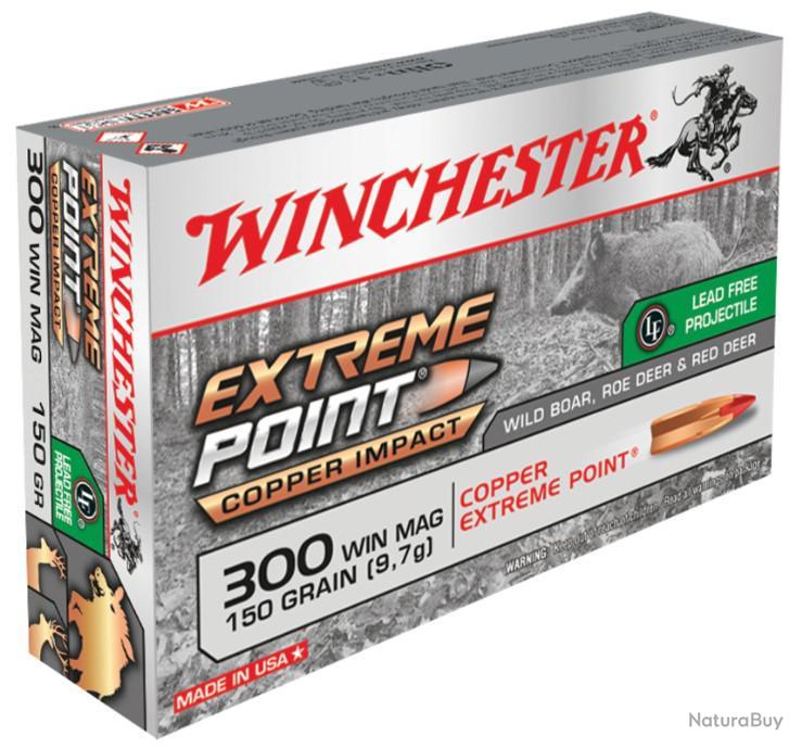 20 Munitions WINCHESTER cal 300 WM 150gr Extreme Point Lead Free ...