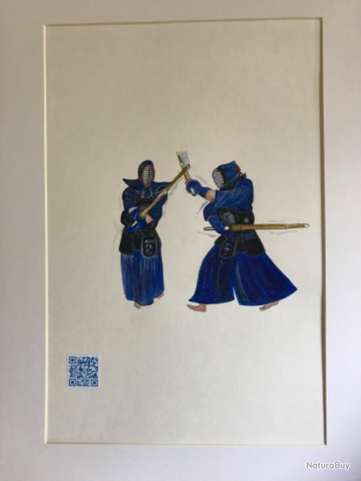 Tableau sur le nito Ryu Kendo - Huiles (6518552)