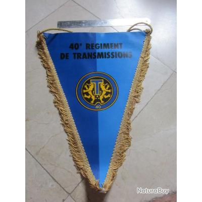 GRAND FANION MILITAIRE 40 RT TRANSMISSIONS - Drapeaux et Fanions (6621245)