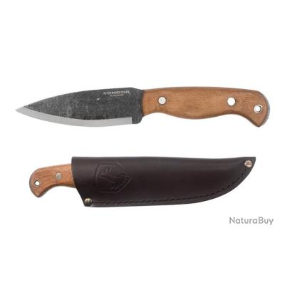 Couteau Bushcraft Condor Wayfinder Lame Acier Carbone 1095 Manche Noyer Etui Cuir CTK283052HC ...