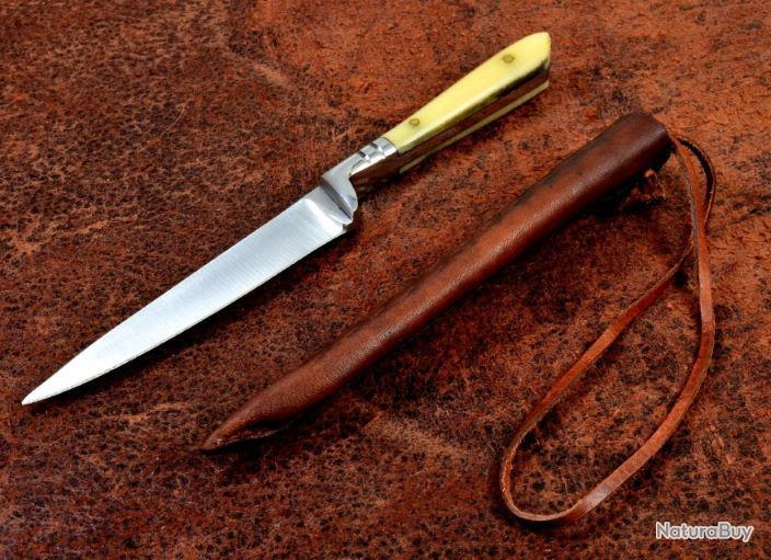 Couteau Médiéval Lame Acier Inox Manche Os Etui Cuir PA3410BO - Armes ...