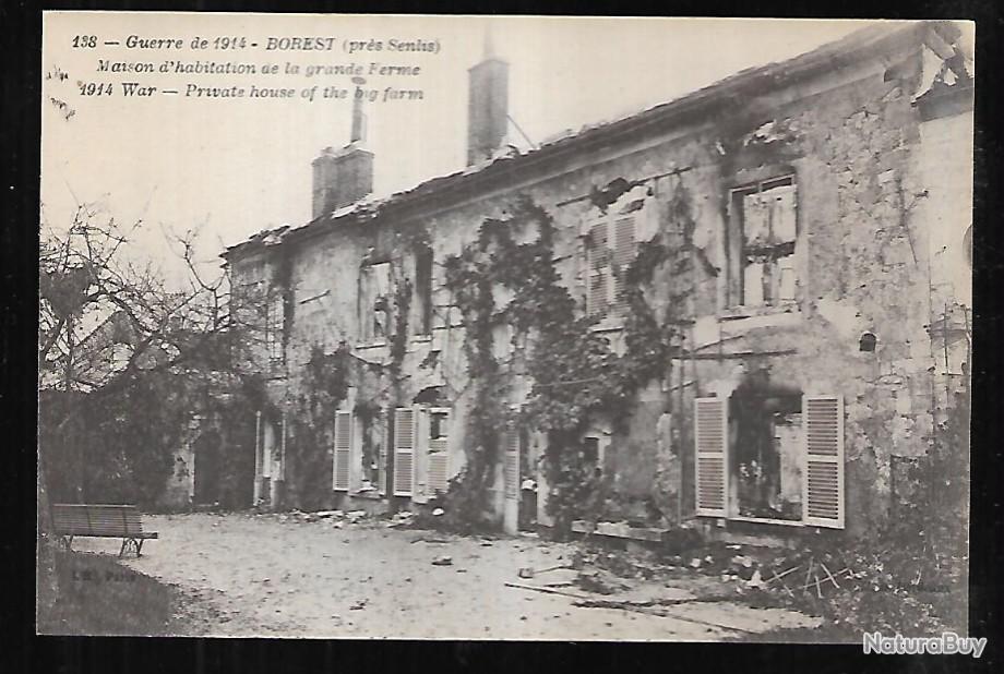 Borest maison d'habitation de la grande ferme guerre de 1914 - Cartes ...