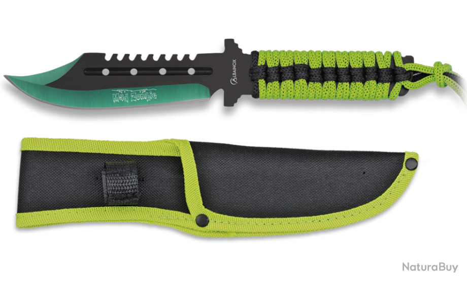 Couteau Mad Zombie de 23 cm avec étui en nylon - Couteaux Droits et ...