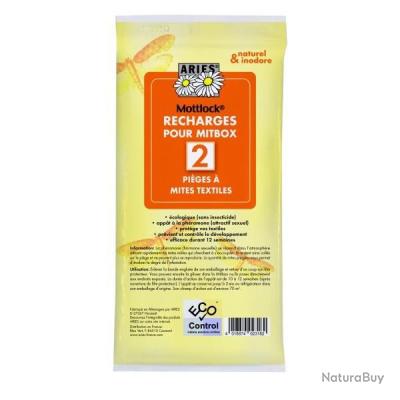 Recharge Piège anti-mites textile, lot de 2, solution naturelle ...