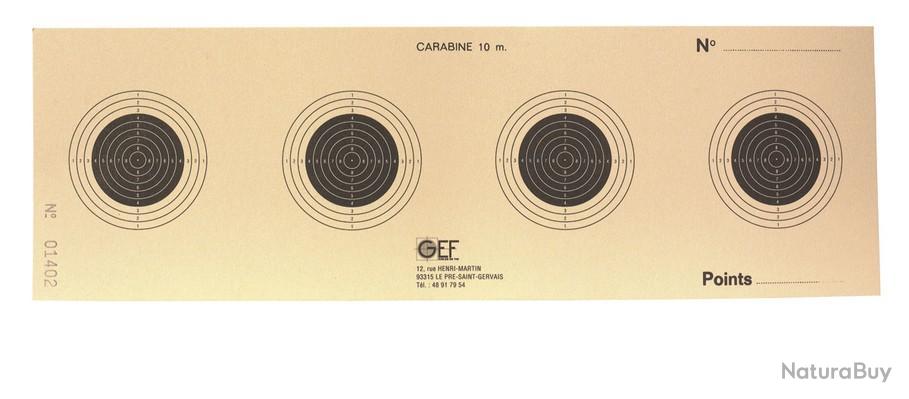 100 CIBLES CARABINE 10M - Cibles papiers (7335205)