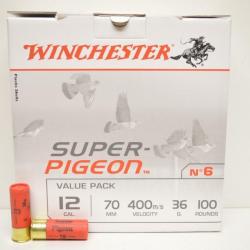 Pack 100 cart. Winchester Super Pigeon Cal. 12 36 g Plomb - Cartouches ...