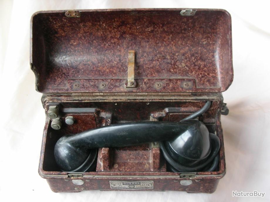 Ww2 France TÉlÉphone De Campagne Militaire Francais At2 Boite