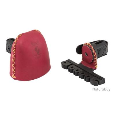 CARQUOIS DELUXE BUCKTRAIL ARC TRADITIONNEL - 6 Flèches - Cuir Rouge - N ...