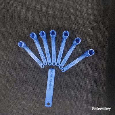 Lot dosettes bleues pour poudre noire de 0,8 à 2 grammes avec araseuse ...