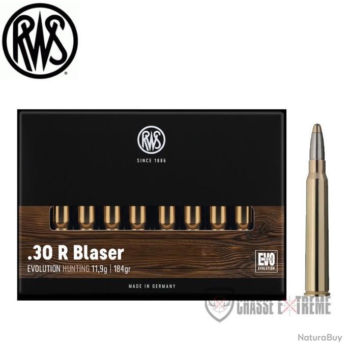 20 Munitions RWS Cal 30R Blaser 184gr EVO - Balles Calibre 30R Blaser ...