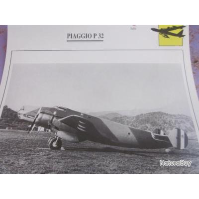 FICHE AVIATION TYPE BOMBARDIER MOYEN / PIAGGIO P 32 ITALIE - Livres ...