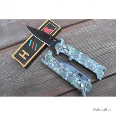 Mad Zombie Couteau Automatique Lame Acier noire 8,5 Cm Manche Acier 11 ...