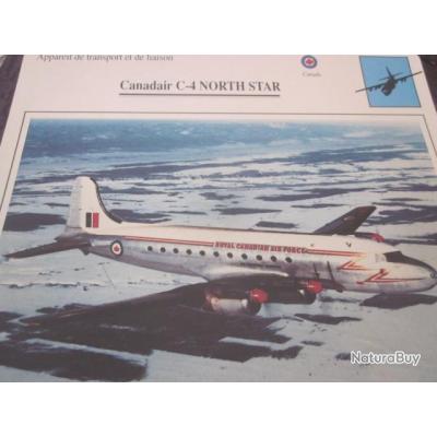 FICHE AVIATION TYPE APPAREIL DE TRANSPORT LIAISON / CANADAIR C4 NORTH ...