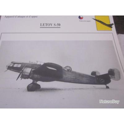 FICHE AVIATION TYPE APPAREIL D ATTAQUE ET D APPUI / LETOV S 50 ...