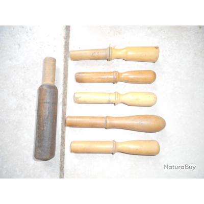 Lot de 6 ancien bourroirs calibre 16 - Bourroirs (8550503)