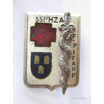 INSIGNE HOPITAL PICAUD SERVICE DE SANTE DES ARMEES 351 HZA BUHL BADEN ...