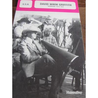 Fiche cinema david wark griffith usa - Cartes postales diverses (8632539)