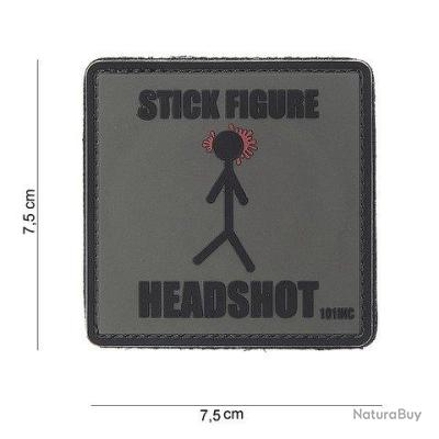 Patch 3D PVC "Stick Figure Headshot" (101 Inc) - Ecussons - Patch ...
