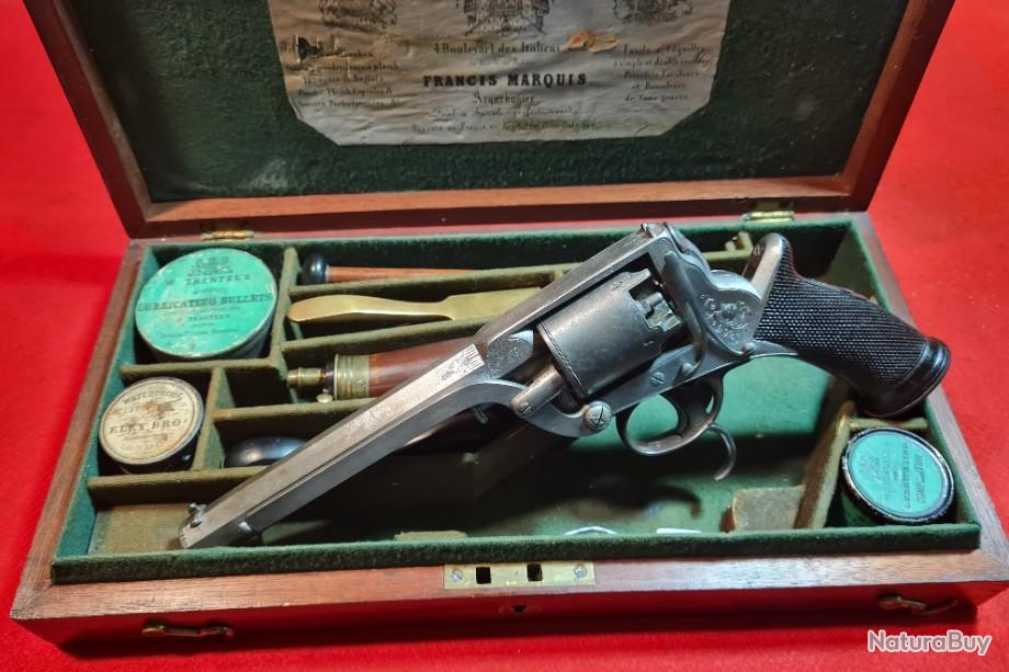 BEAU COFFRET REVOLVER TRANTER ADAMS 1856 VENDU PAR L'ARMURIER MARQUIS A ...