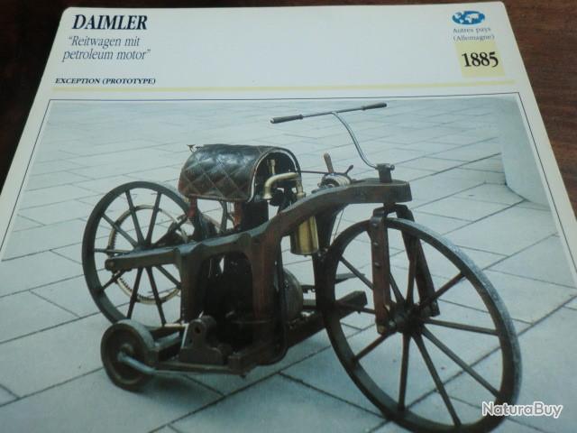 FICHE MOTO DAIMLER REITWAGEN MIT PETROLEUM MOTOR 1885 - Livres ...