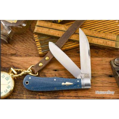 Couteau Rough Ryder Reserve Heavy Trapper Denim Manche Micarta Lames ...
