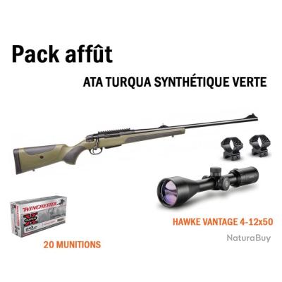 Pack AFFUT ATA TURQUA SYNTHÉTIQUE VERTE 243 WIN BUSC RÉGLABLE Montage ...