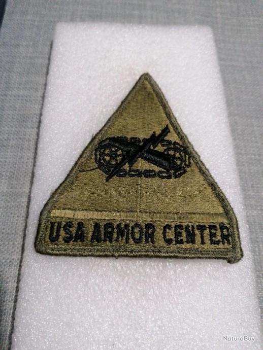 Patch armée us ARMORED + TAB USA ARMOR CENTER kaki ORIGINAL - Insignes ...