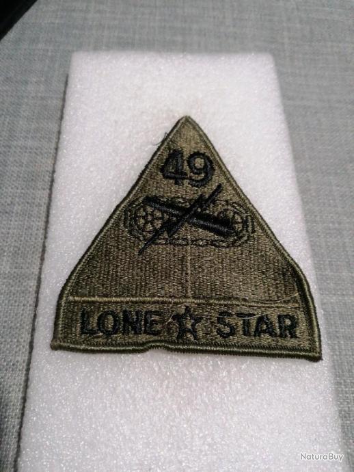 Patch armée us 49TH ARMORED DIVISION + TAB kaki ORIGINAL - Insignes en ...