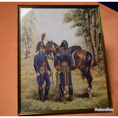 AIDES DE CAMPS PREMIER EMPIRE, PLANCHE ENCADRÉE DE PIERRE CONRAD ÉDITÉE ...