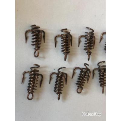10 hameçon triple n 12 ref 9617 db bronzé avec ressort pour pâte vmc ...