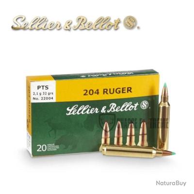 20 Munitions S&B cal 204 Ruger 32gr PTS - Balles autres calibres (9424680)