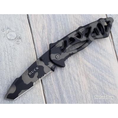 Couteau pliant BUCK "Bones" Tiger Stripe Camo - Couteaux à ouverture ...
