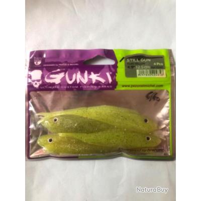 4 gunki still gun 12,5 cm fluo yellow .Leurre souple pêche Carnassier ...