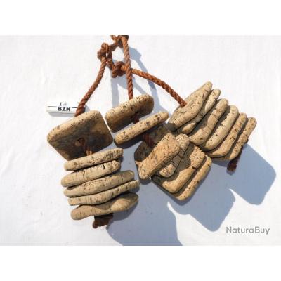 LOT 3 ENSEMBLES 6 FLOTTEURS EN LIEGE - FILET PECHE - SUPER DECO MARINE ...