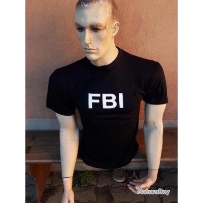 T SHIRT NOIR "FBI" - Tee-shirts et polos militaria (9553205)