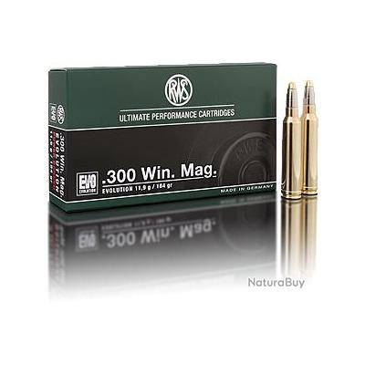 RWS 300 Win Mag 184grains Evolution - Balles Calibre 300 Win Mag (9606299)