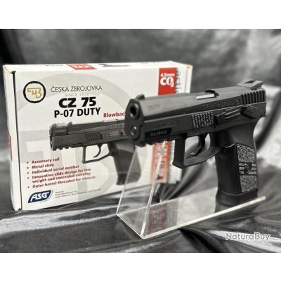 PISTOLET GBB CZ 75 P07 DUTY 4.5 CO2-BBS ASG - Pistolets CO2 (9609002)