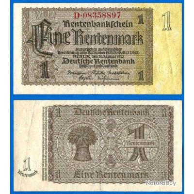 Allemagne 1 Rentenmark 1923 A 1937 Mark - Monnaies (9624327)