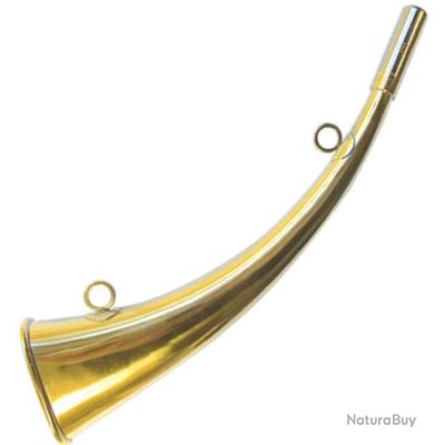Corne plate cintrée 25 cm. Laiton poli - Cornes d'appel, Trompes de ...