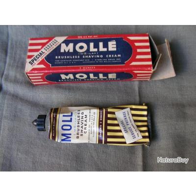 WW2 US TUBE CREME A RASER AMÉRICAINE POUR ARMÉE " MOLLÉ " DANS SA BOÎTE ...